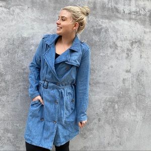 Max Jeans | Jackets & Coats | Max Jeans Denim Trench Coat Jacket ...